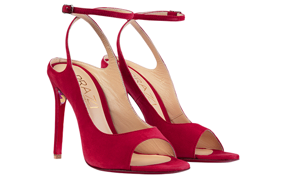 SANDALES DAIM ROUGE | Prazzi